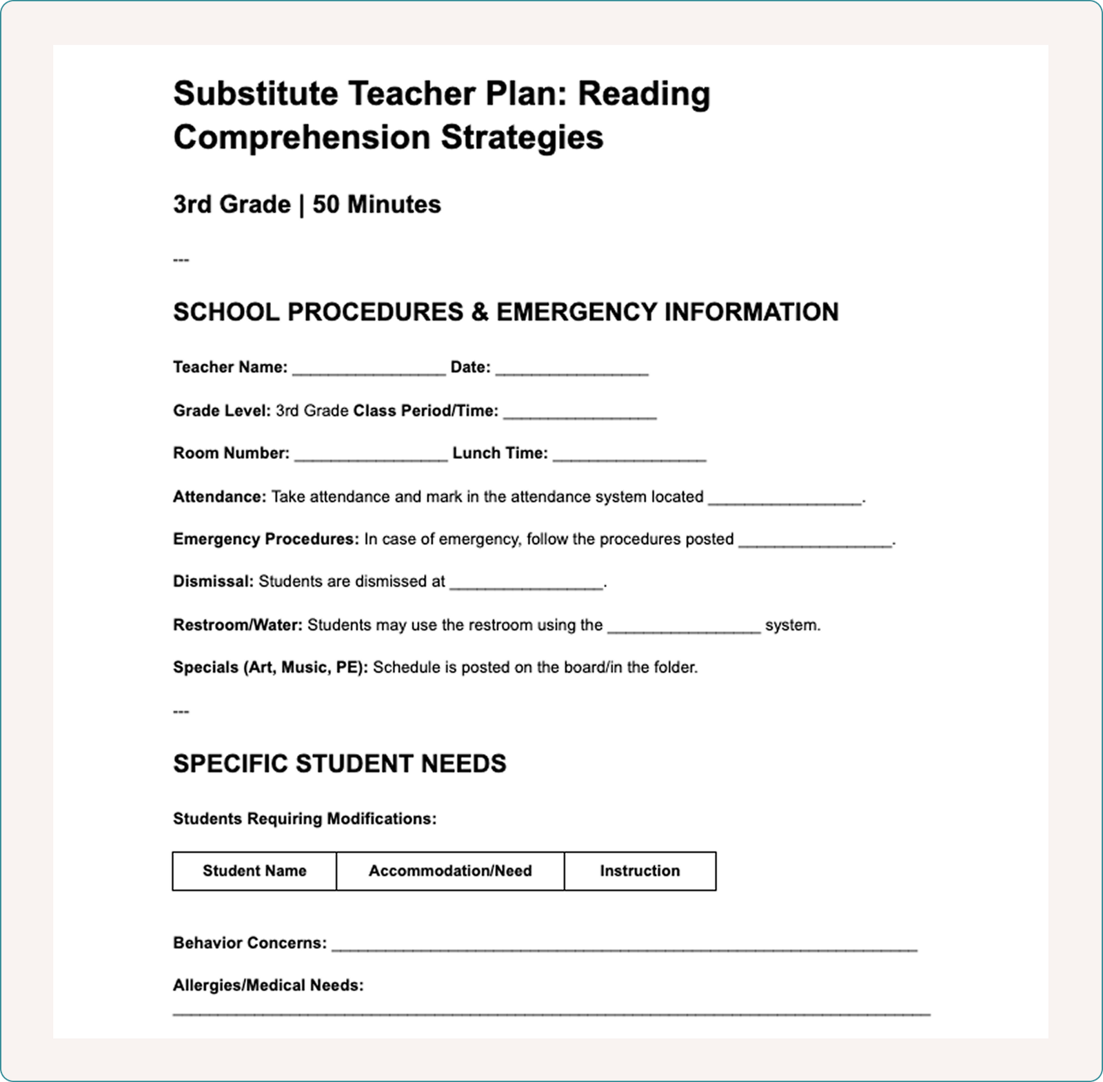 AI Sub Plan Generator for Teachers | Brisk Teaching