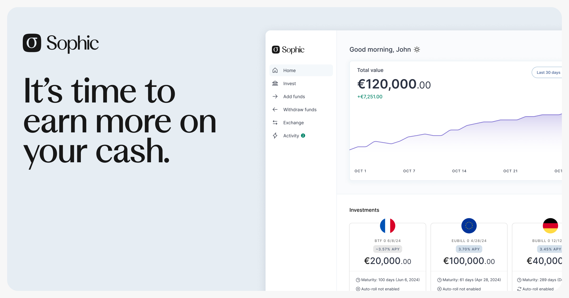 Sophic: Invest in Treasury bills