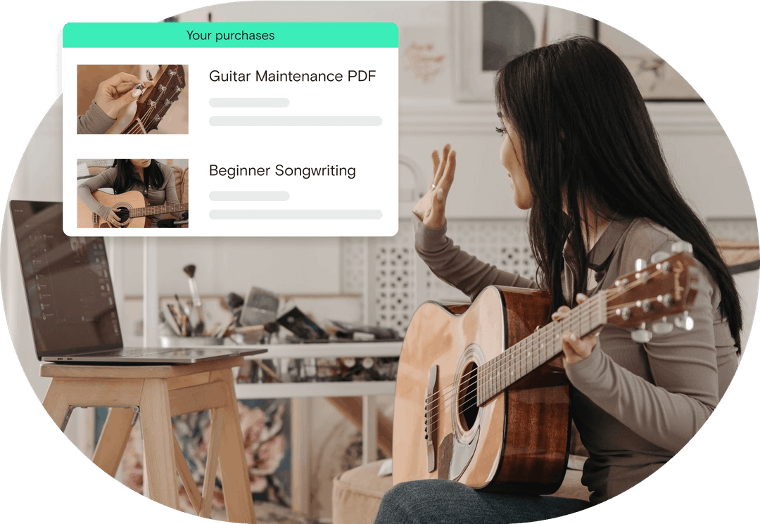 Create and sell digital downloads on Teachable