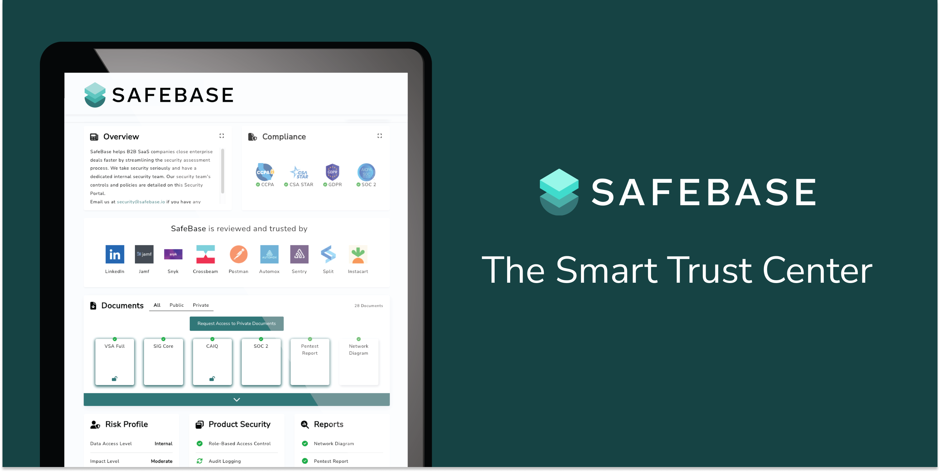 SafeBase customer Trust Center examples | SafeBase