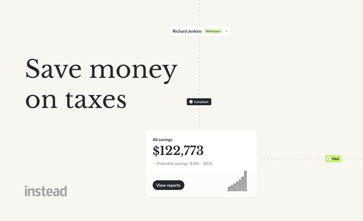 AI tax software for Individuals | 1040 filing | Instead