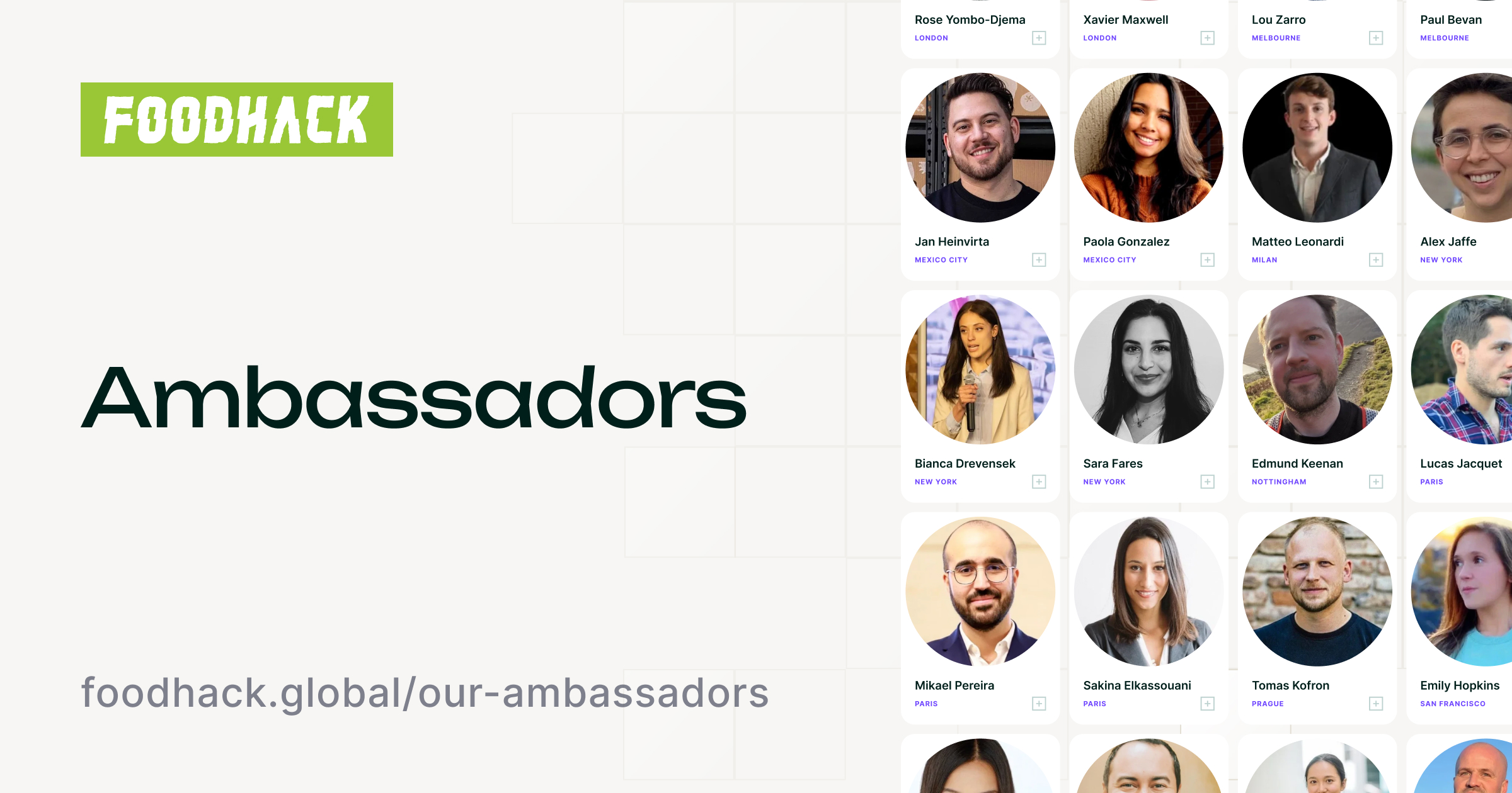 FoodHack | Our Ambassadors
