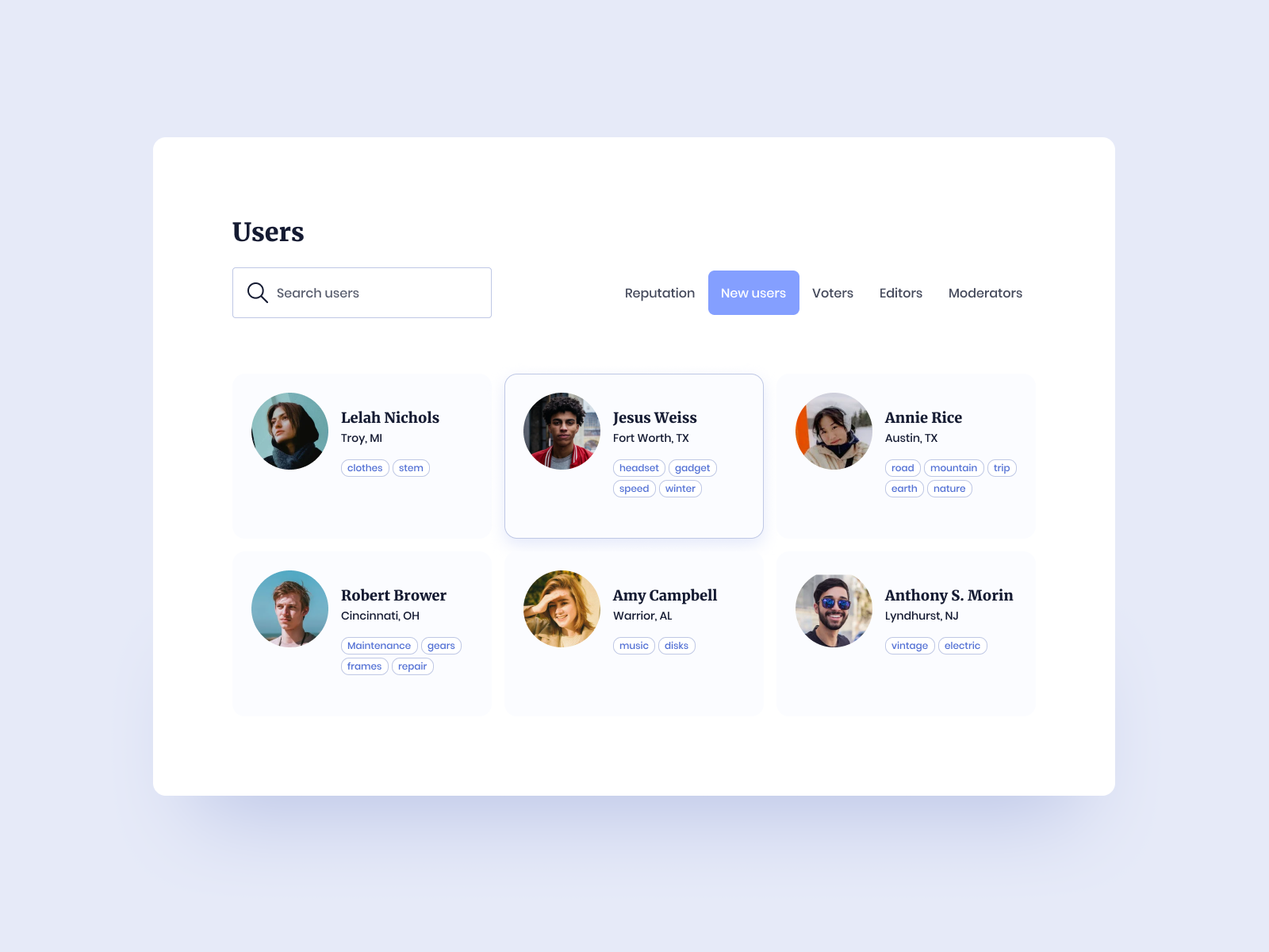 UI Design Daily | Users List