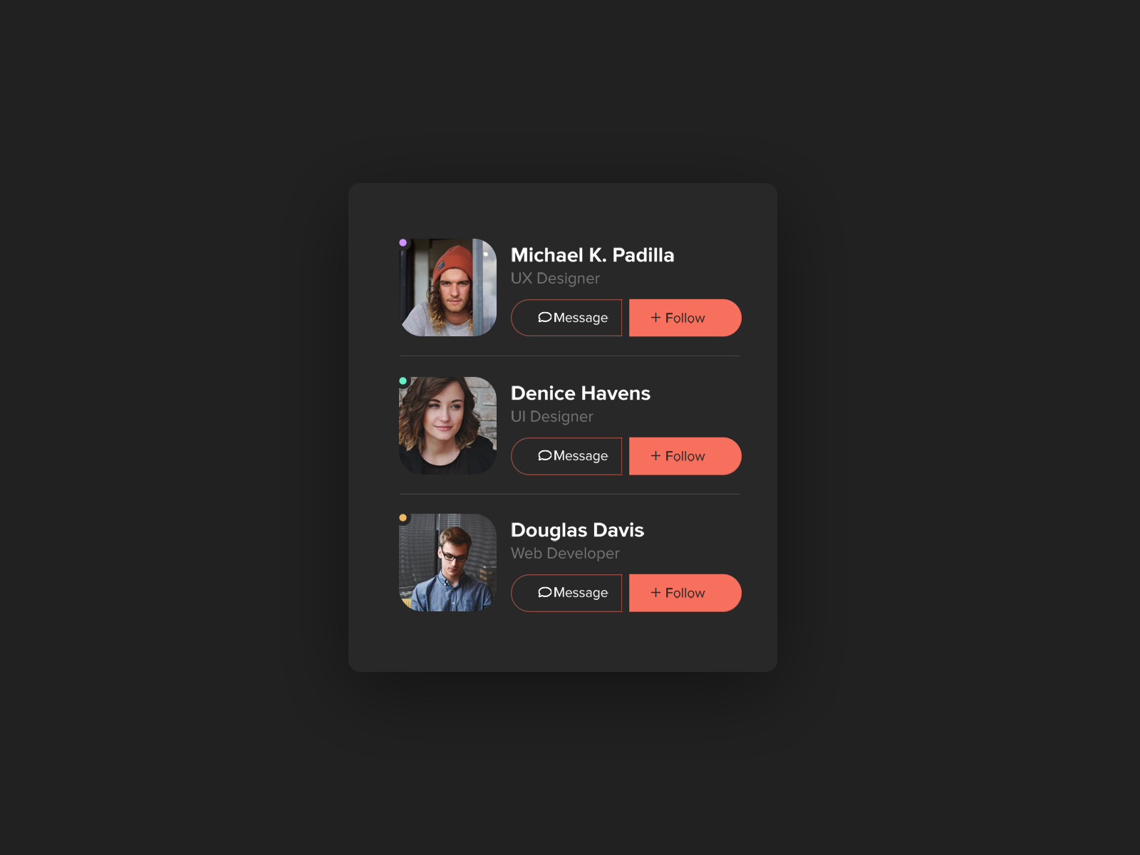 UI Design Daily | User Card