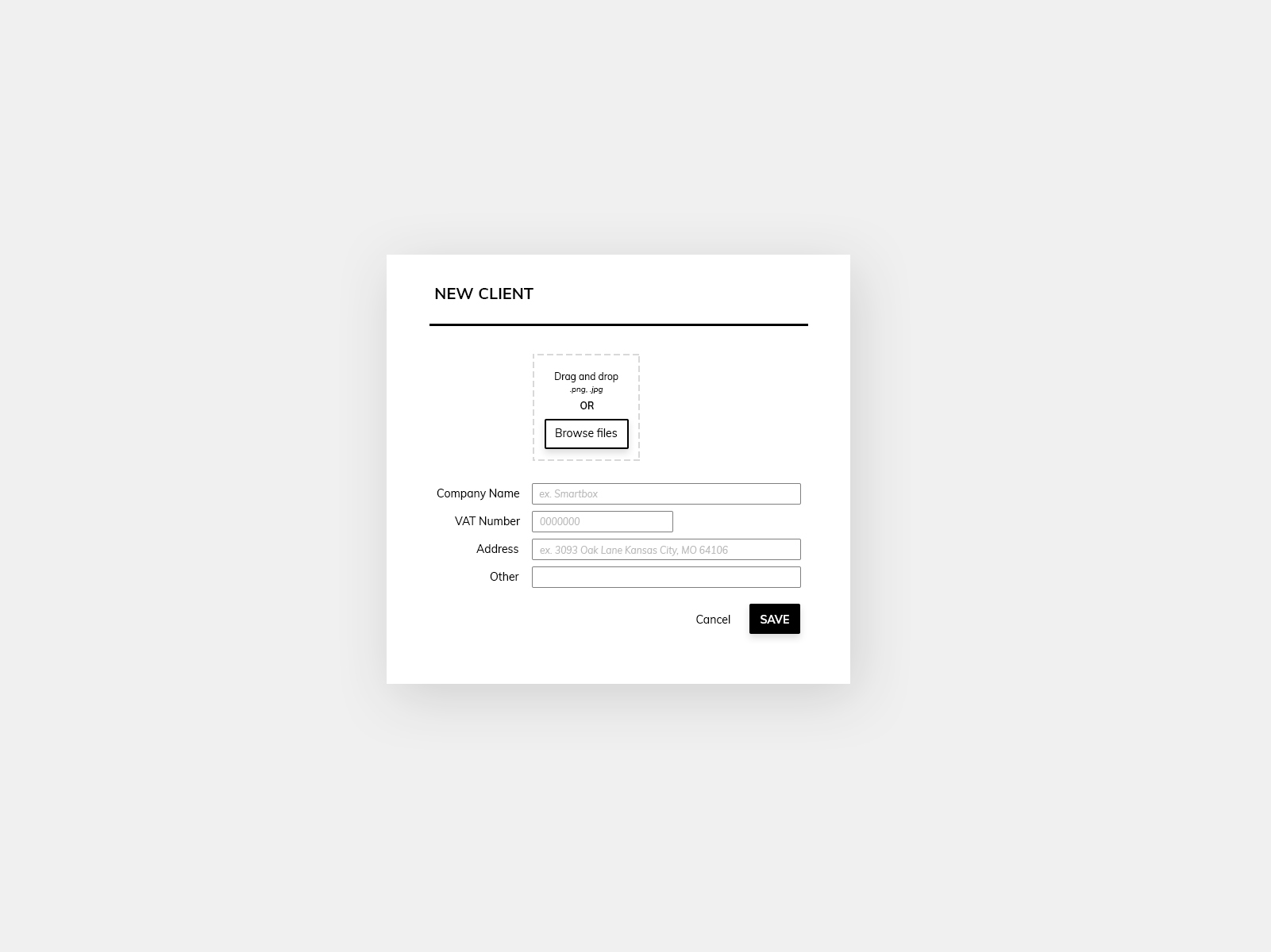 UI Design Daily | Add New Client