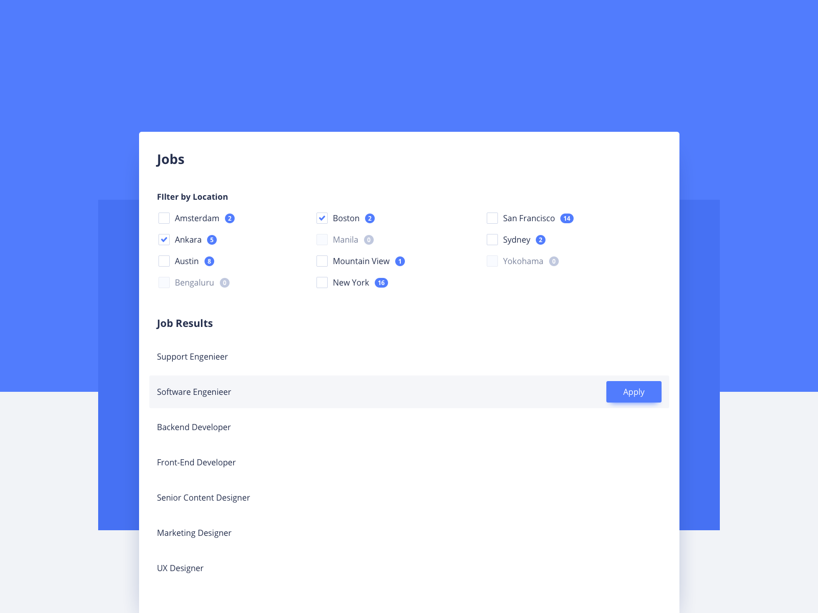UI Design Daily | Filters
