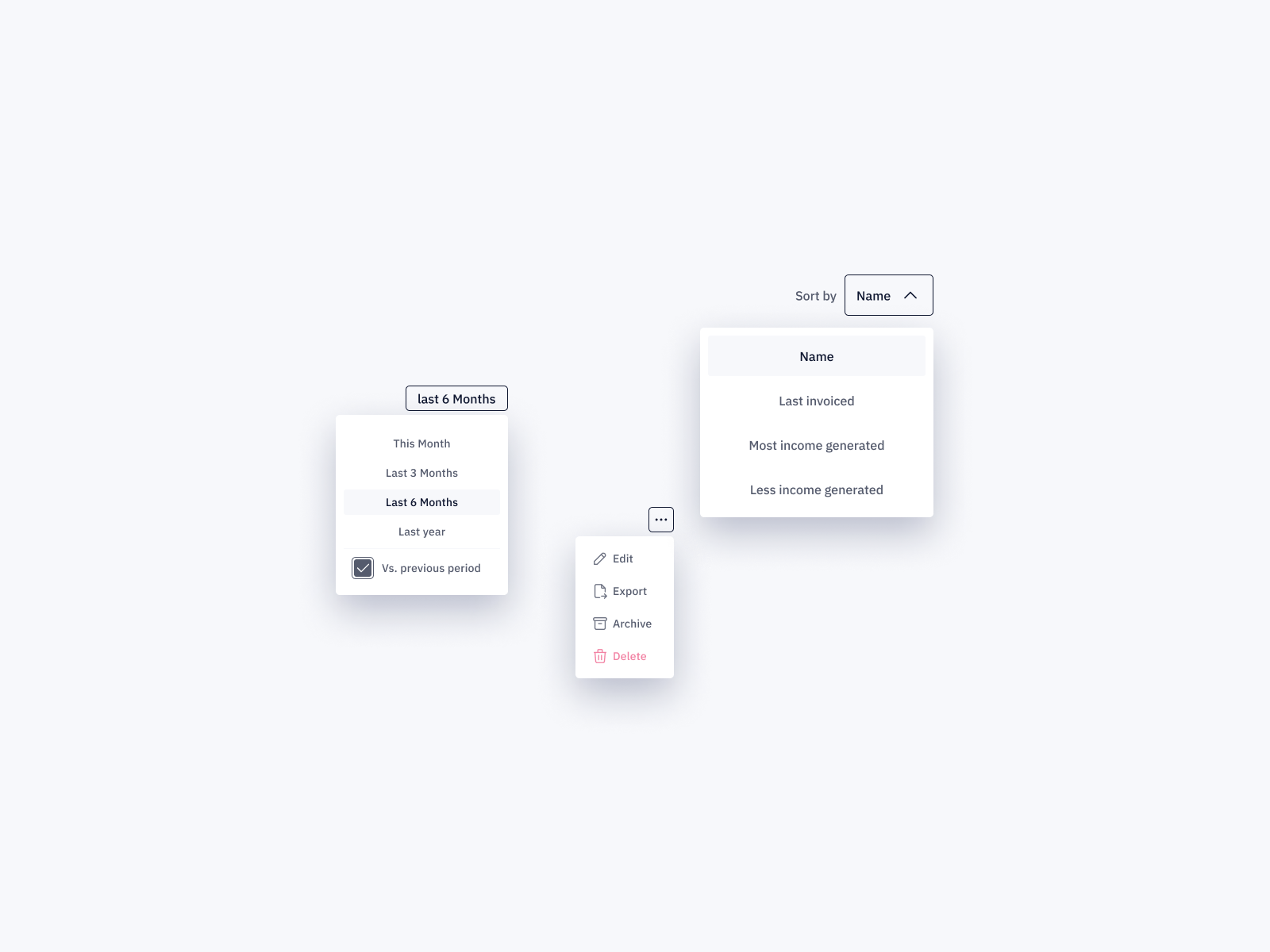 UI Design Daily | Dropdown Menus
