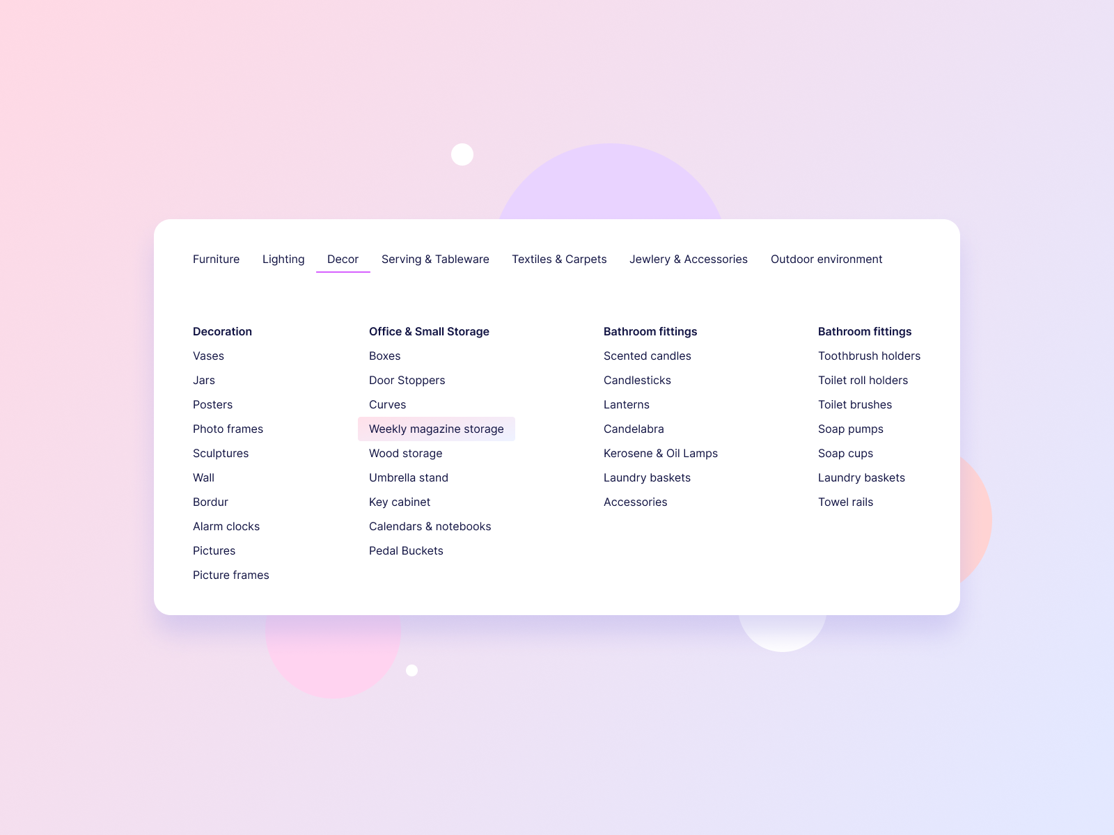 UI Design Daily | Menu
