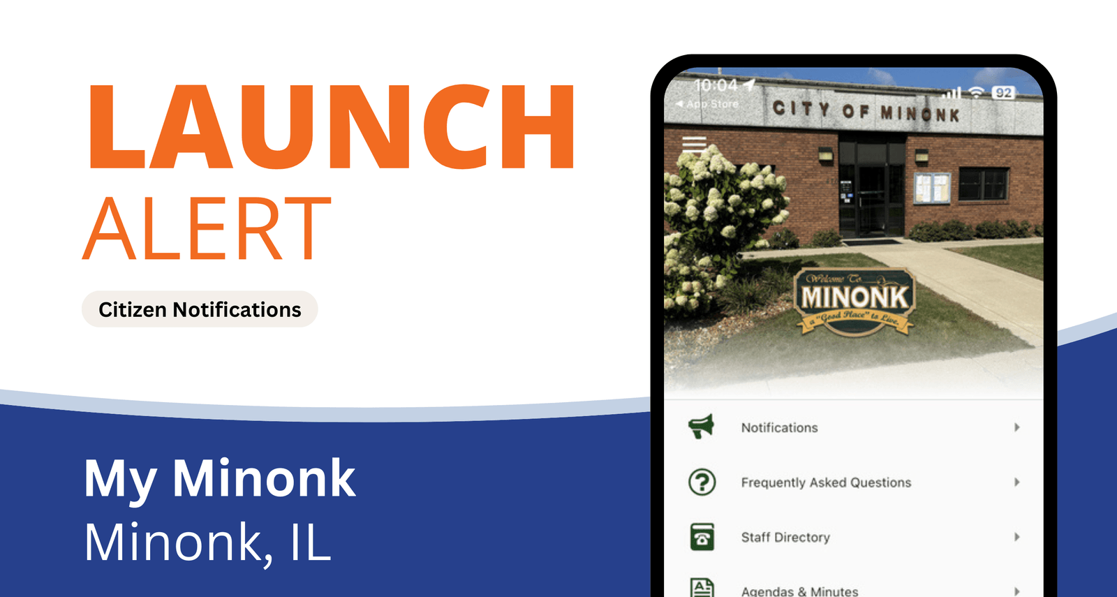 Minonk, IL Launches New Mobile App, “My Minonk”