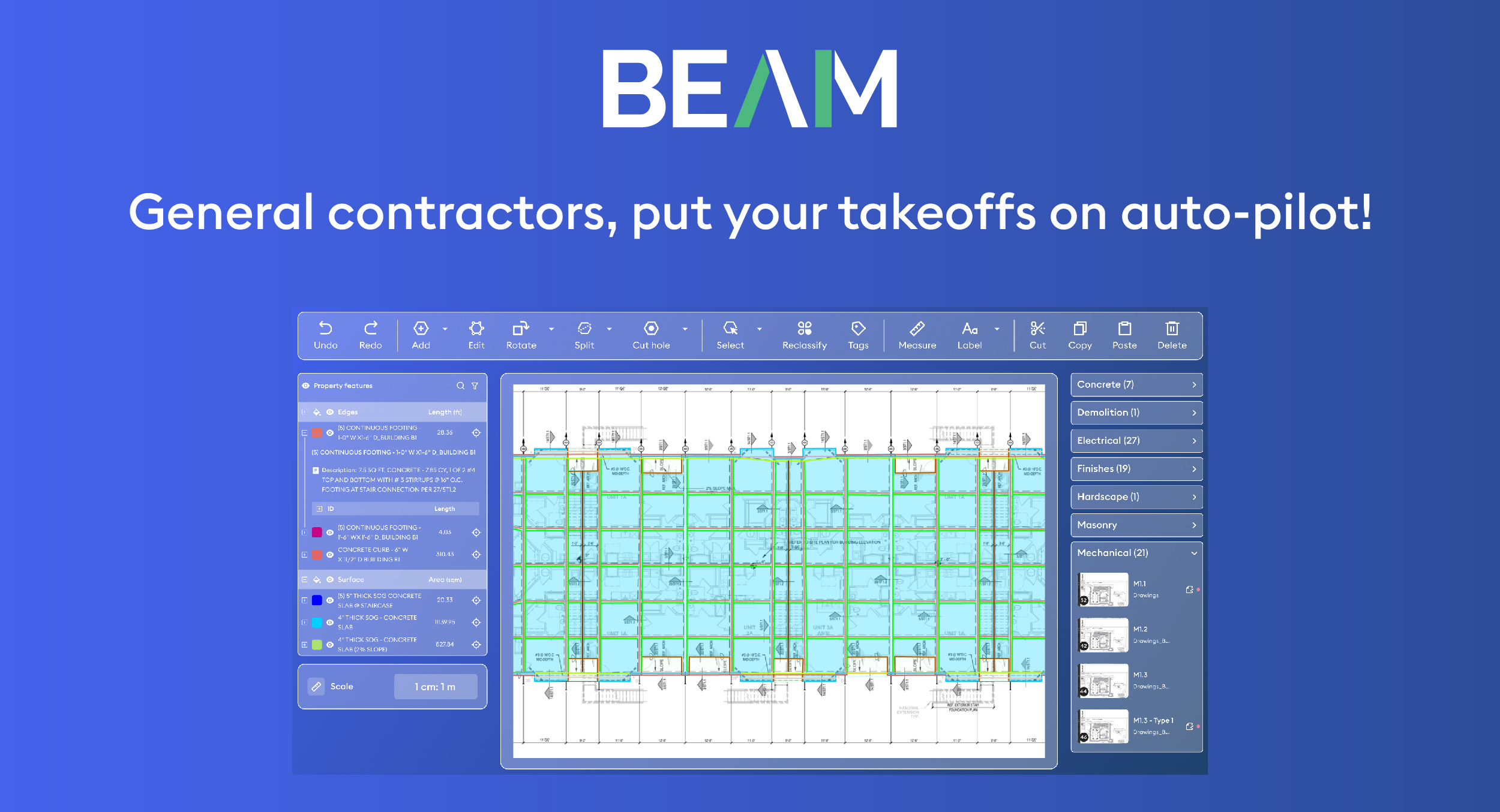 AI-Based Fully Automated General Contractor Takeoff Software - Beam AI