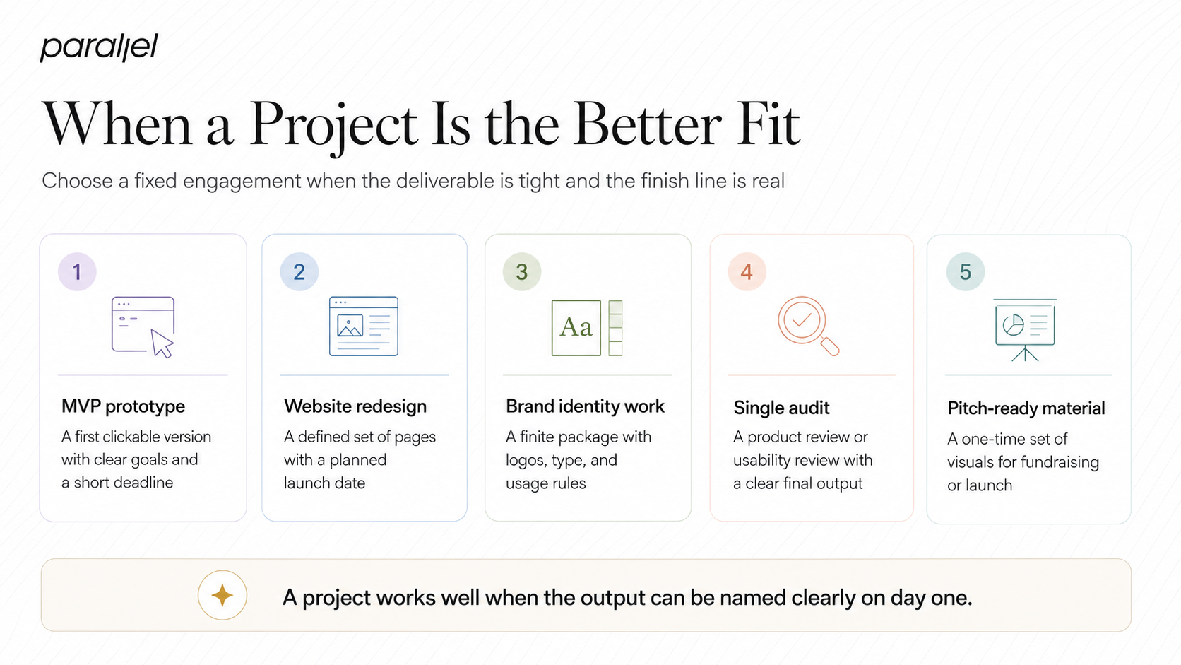 Design Retainer vs Project: Which to Pick | Parallel