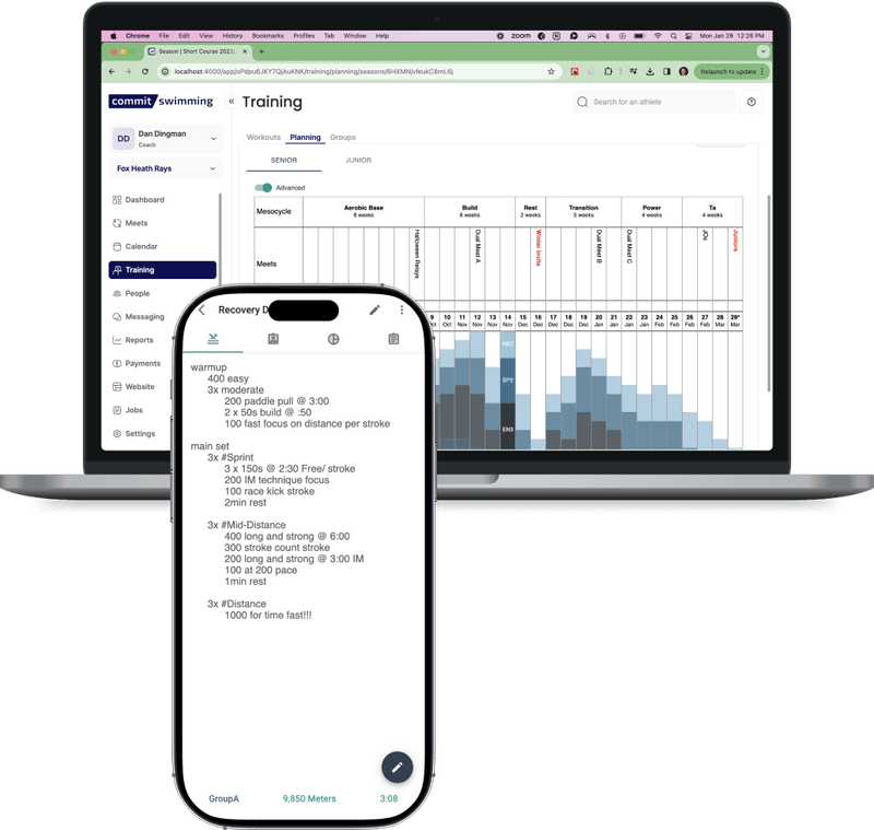 Swim Team Management Software - Commit Swimming