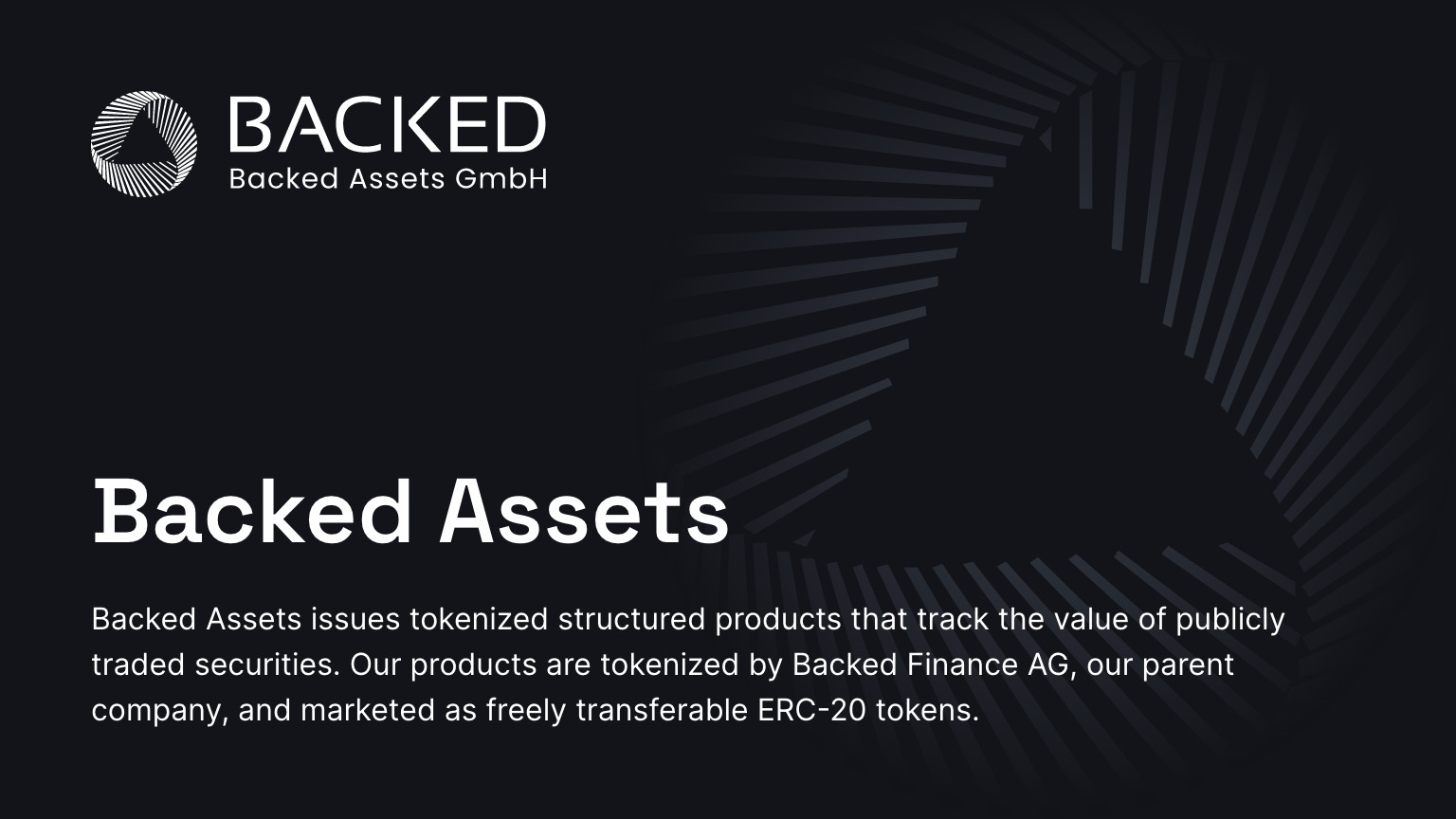 Backed Assets - Tokenized RWAs Issuer
