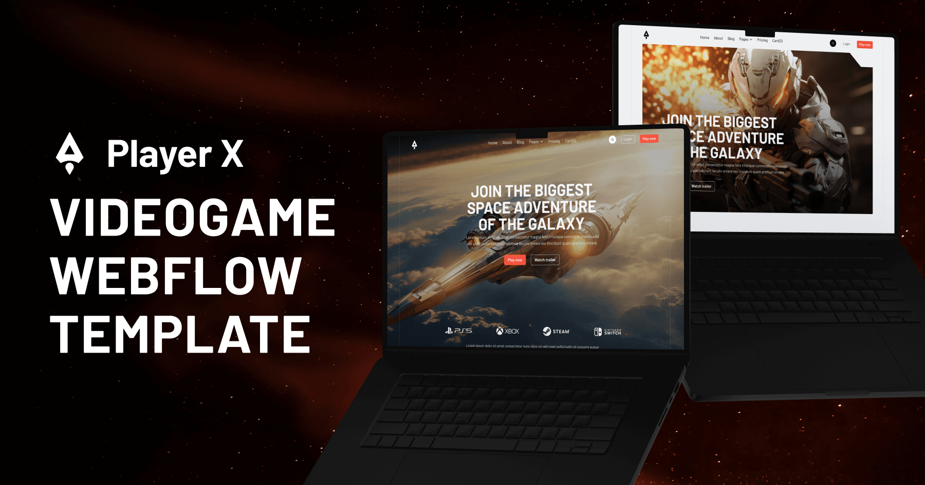 Notification Bars - Player X - Webflow Ecommerce website template