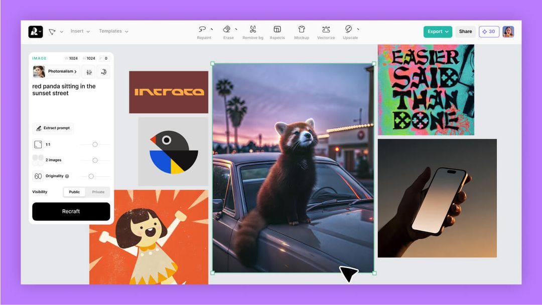 Free 300 DPI and CMYK image export | Recraft AI