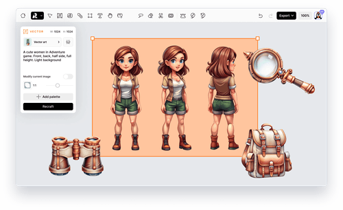 Free AI game asset generator: Create pro game art in seconds.