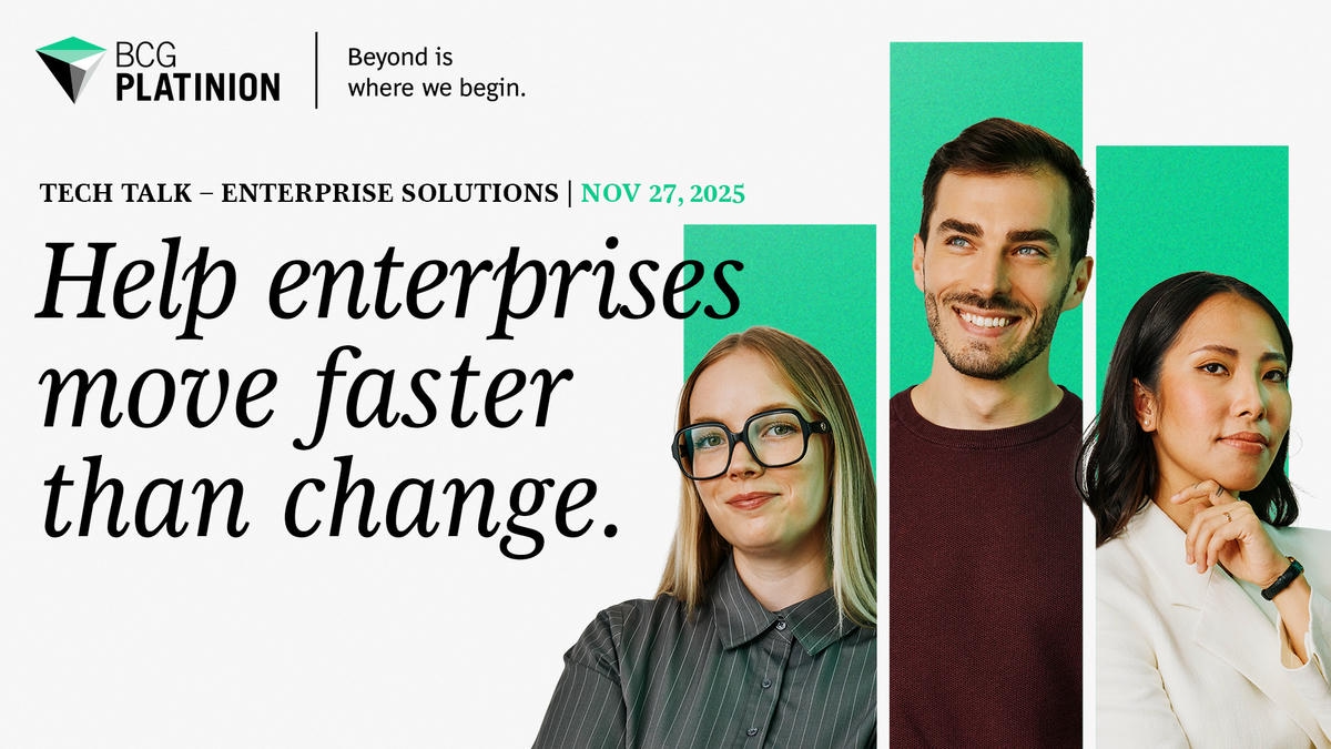 BCG Platinion | Event | Tech Talk@BCG Platinion – Enterprise Solutions ...