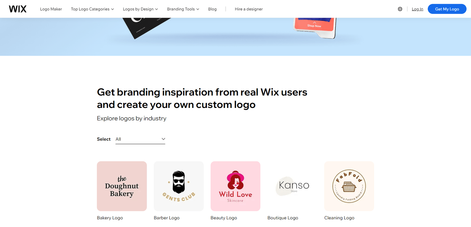 Wix Logo Maker Landing Page Design Inspiration