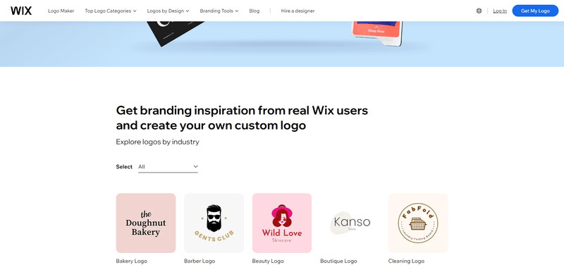 Wix Logo Maker Landing Page Design Inspiration