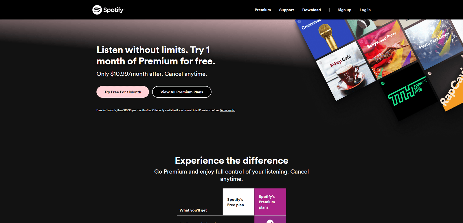 Spotify Premium Landing Page Design Inspiration
