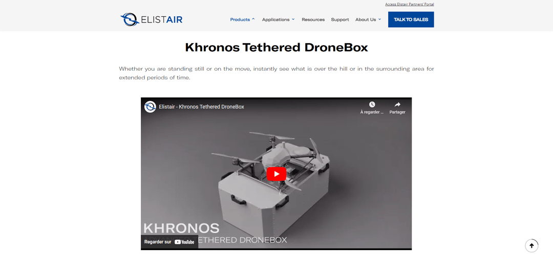Elistair Khronos DroneBox Landing Page Case Study