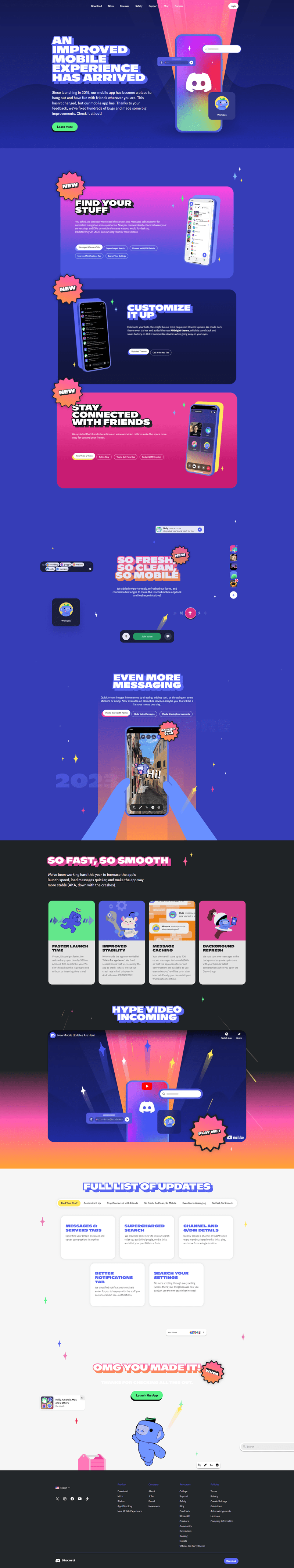Discord Mobile Experience Landing Page Design Inspiration