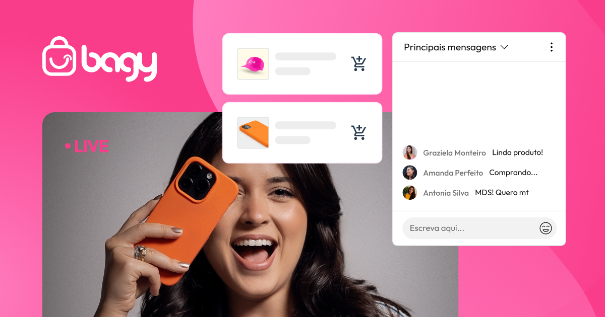 Venda mais com Live Shop na Bagy