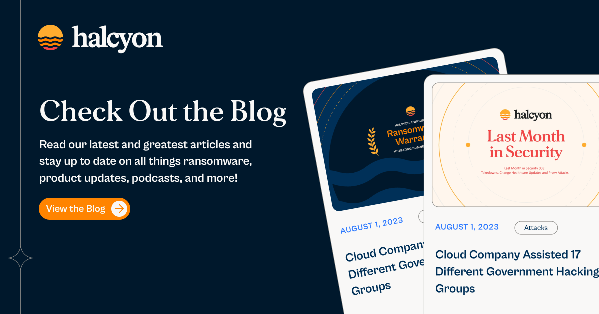 Halcyon Blog
