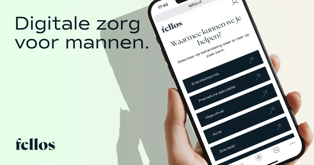 Fellos | Online Zorg voor Mannen | Erectieproblemen, Haaruitval