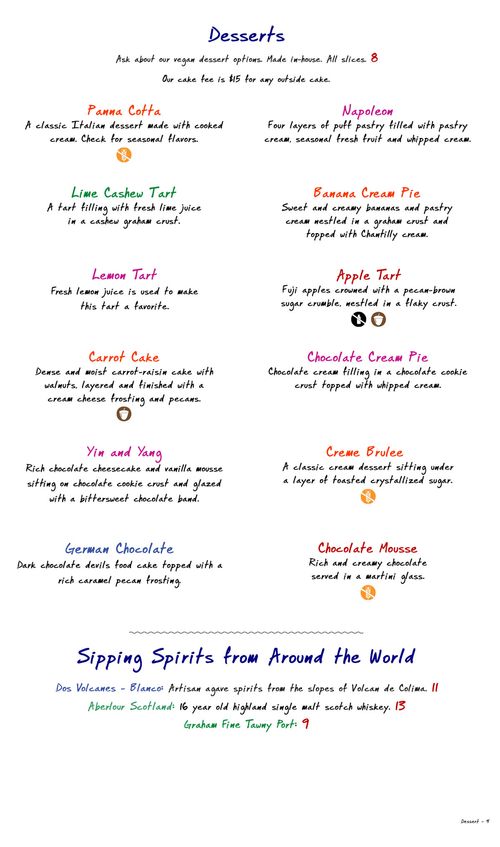 Menu | International Restaurant and Bakery