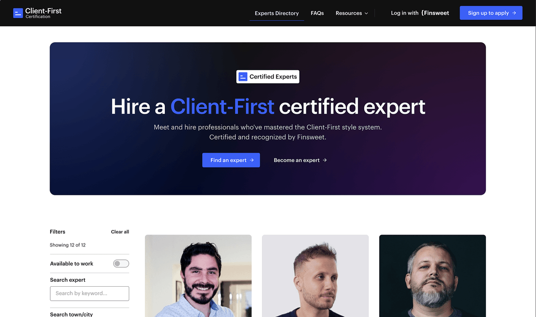 Client-First Style System for Webflow by Finsweet