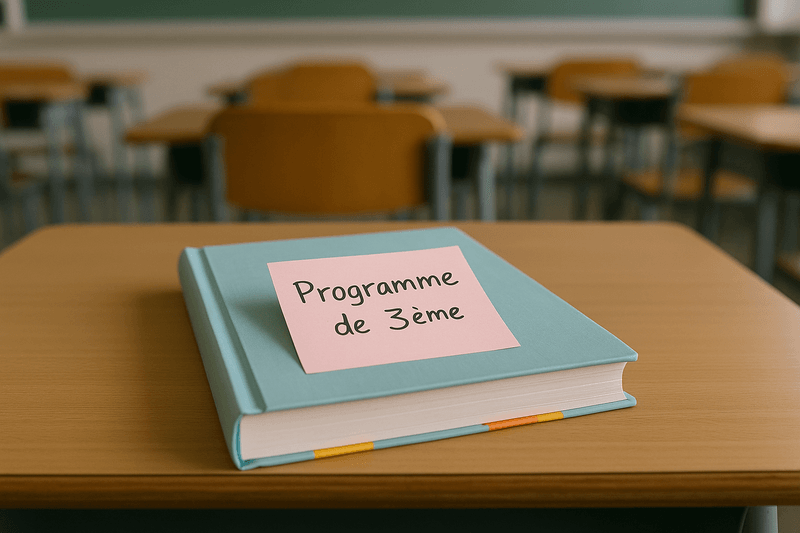 Eliott - Quel est le programme de 3ème pour l'année 2025-2026