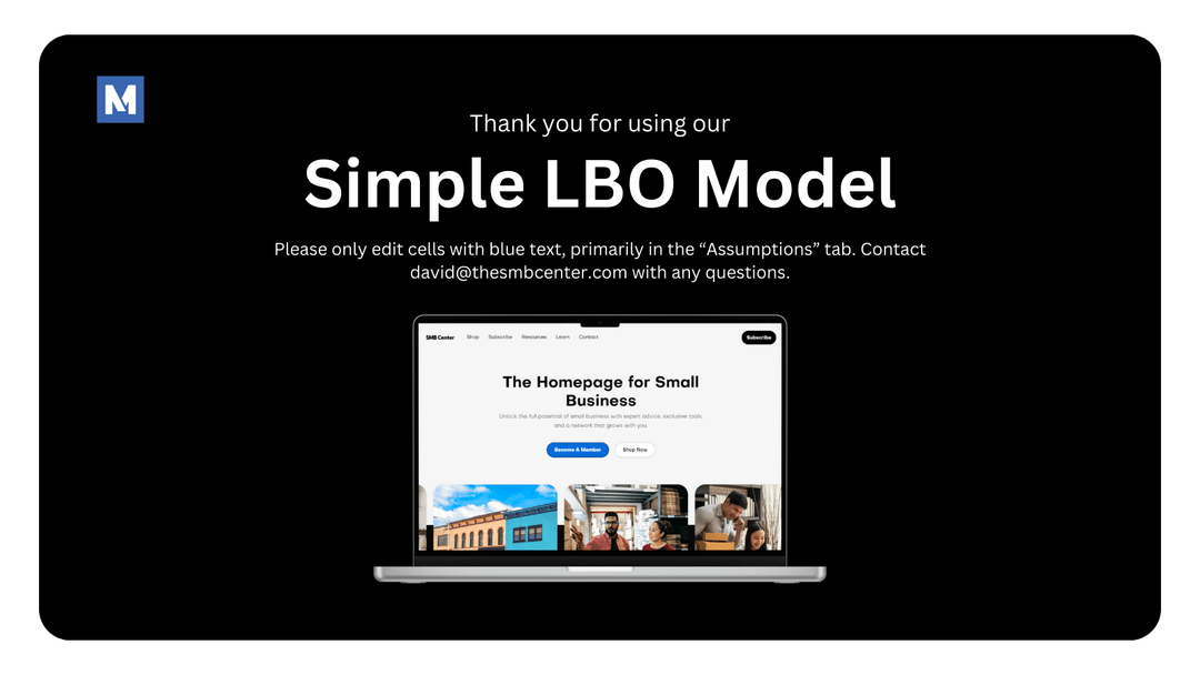 SMB Center | Simple Leveraged Buyout (LBO) Model