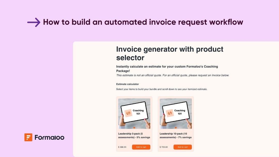 How to build an automated invoice request workflow - Formaloo