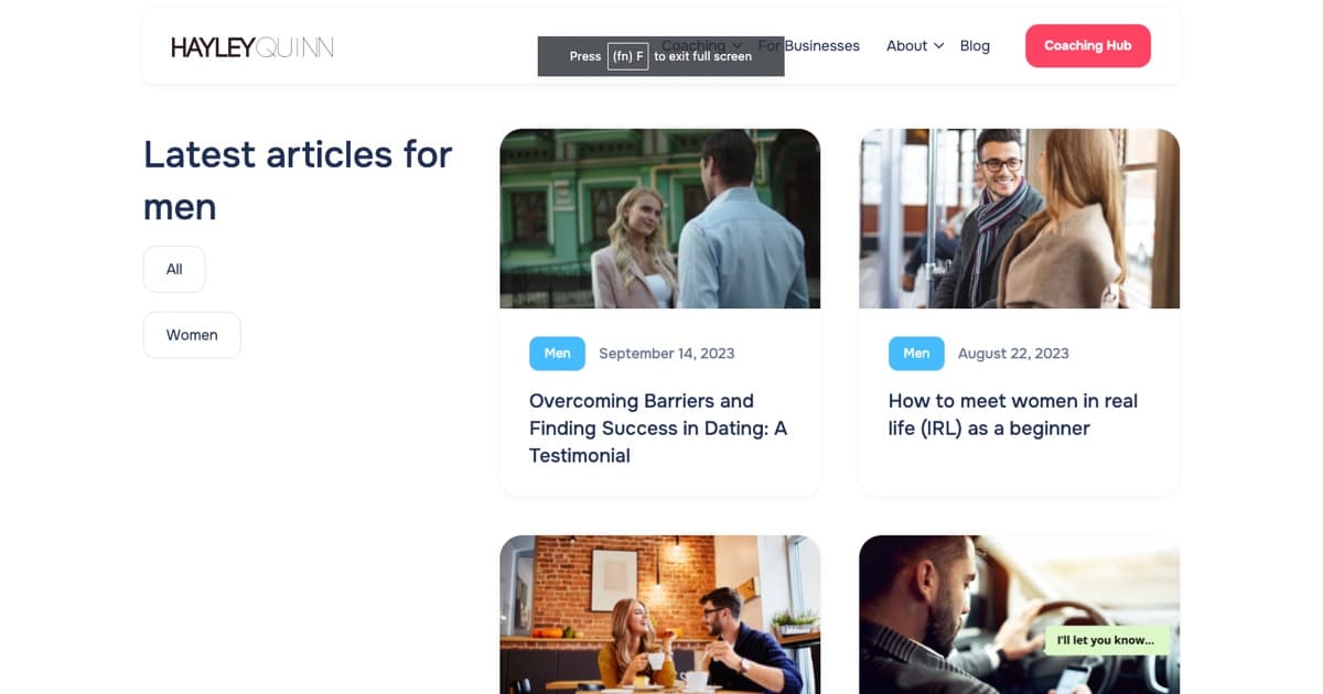 Dating Tips for Men | Read the Blog by Hayley Quinn