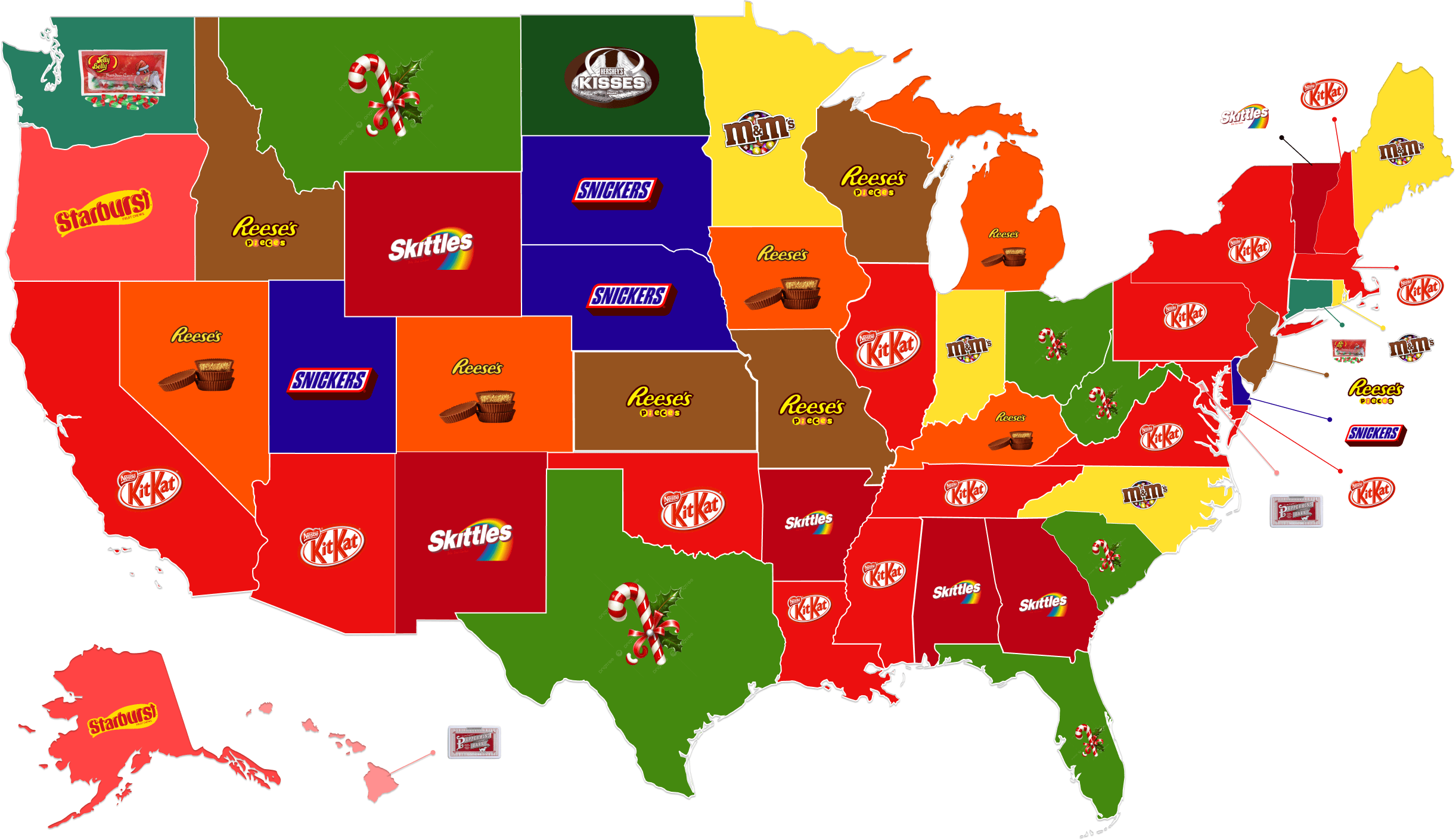 Favorite Christmas Candy by State