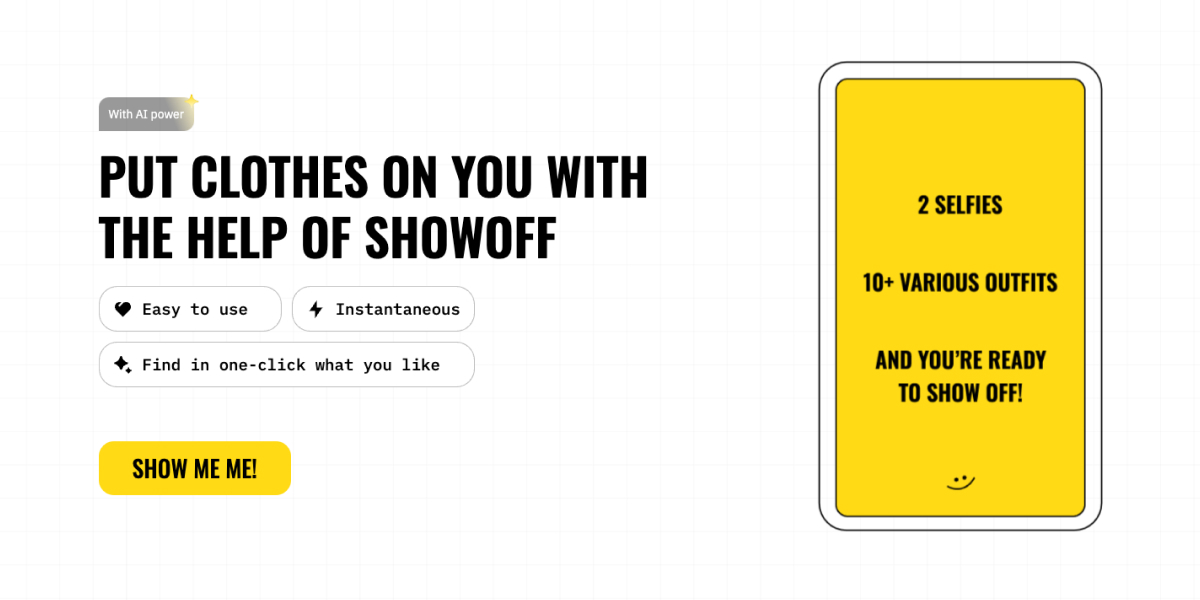SHOWOFF | Put clothes on you with the help of ShowOff