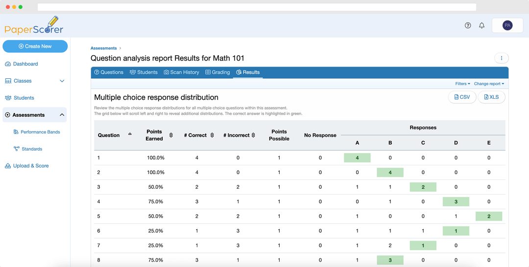 PaperScorer Digital Testing Tool & Scantron Alternative