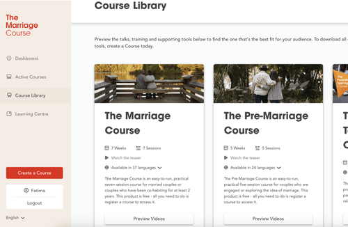 The Marriage Course builder - The Marriage Course