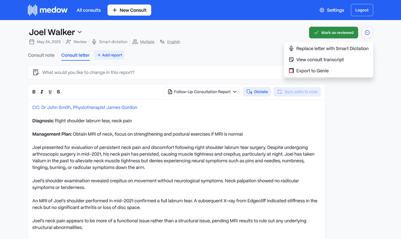 Medow Health: Revolutionising Medical Reporting