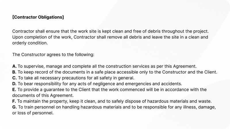 Download Free Construction Contract Agreement Template