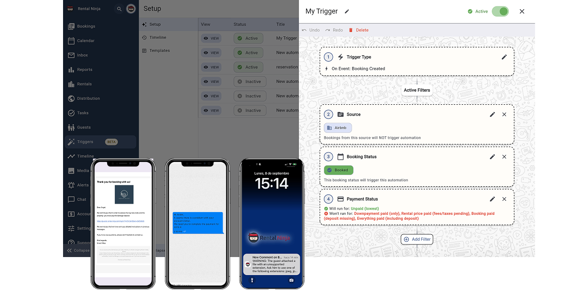 Triggers by Rental Ninja | The most powerful automatic messaging