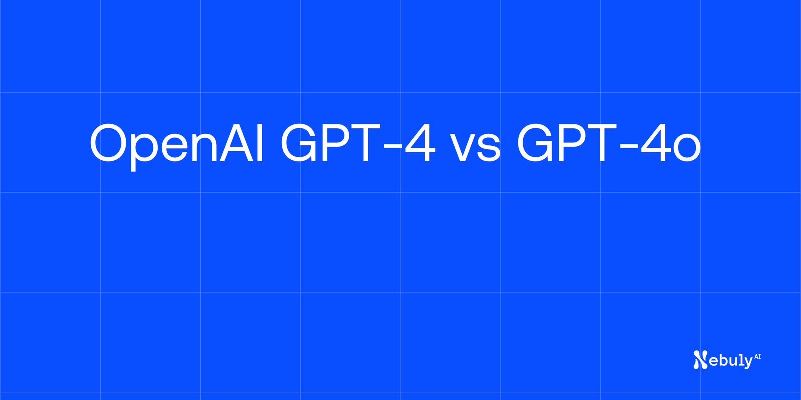 GPT-4 vs GPT-4o