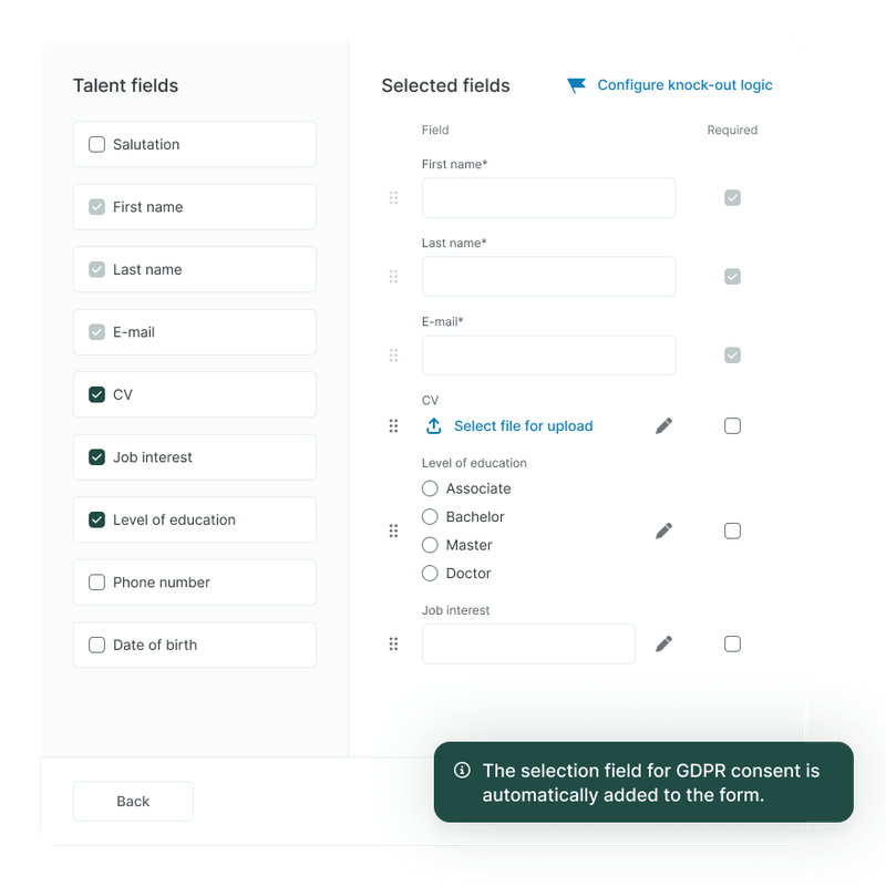 Candidate Relationship Management (CRM) Form Builder | CleverConnect
