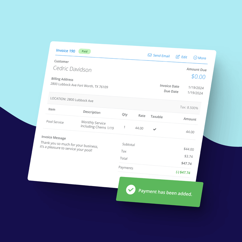 Pool Service Software for Billing - Skimmer