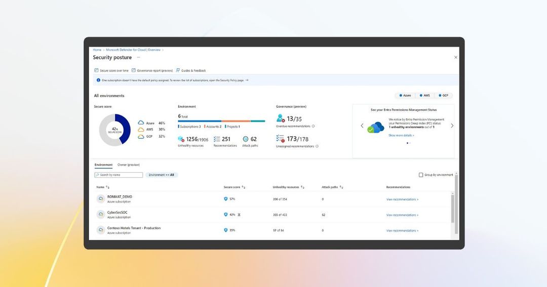 Defender CSPM: How to improve the security of cloud environments