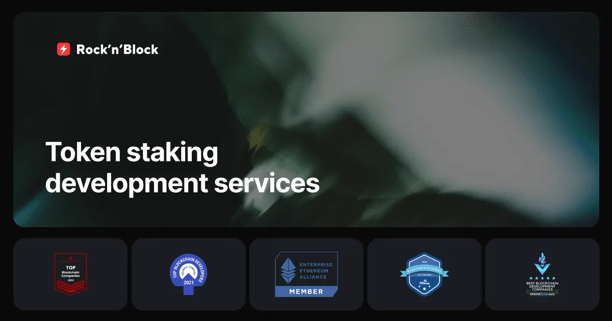 Token staking development services
