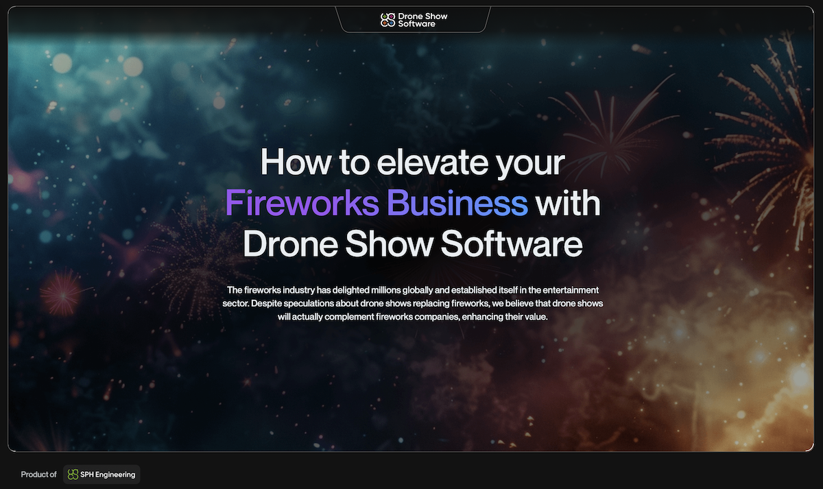 Drones for Firework Business: The Future of Entertainment