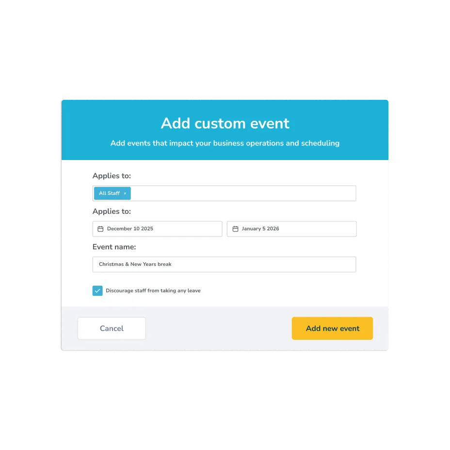 Leave & Unavailability System | Tanda