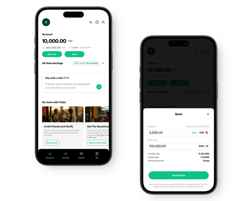 Coba | The US Dollar Account for Mexico – Zero Fees & Competitive FX Rates